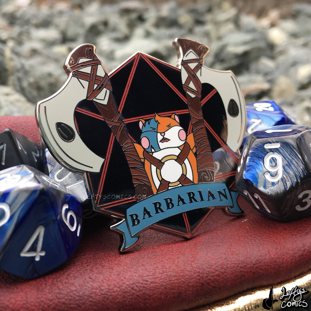 Hamster Barbarian | Dungeons & Plushies Hard Enamel Pins - Etsy