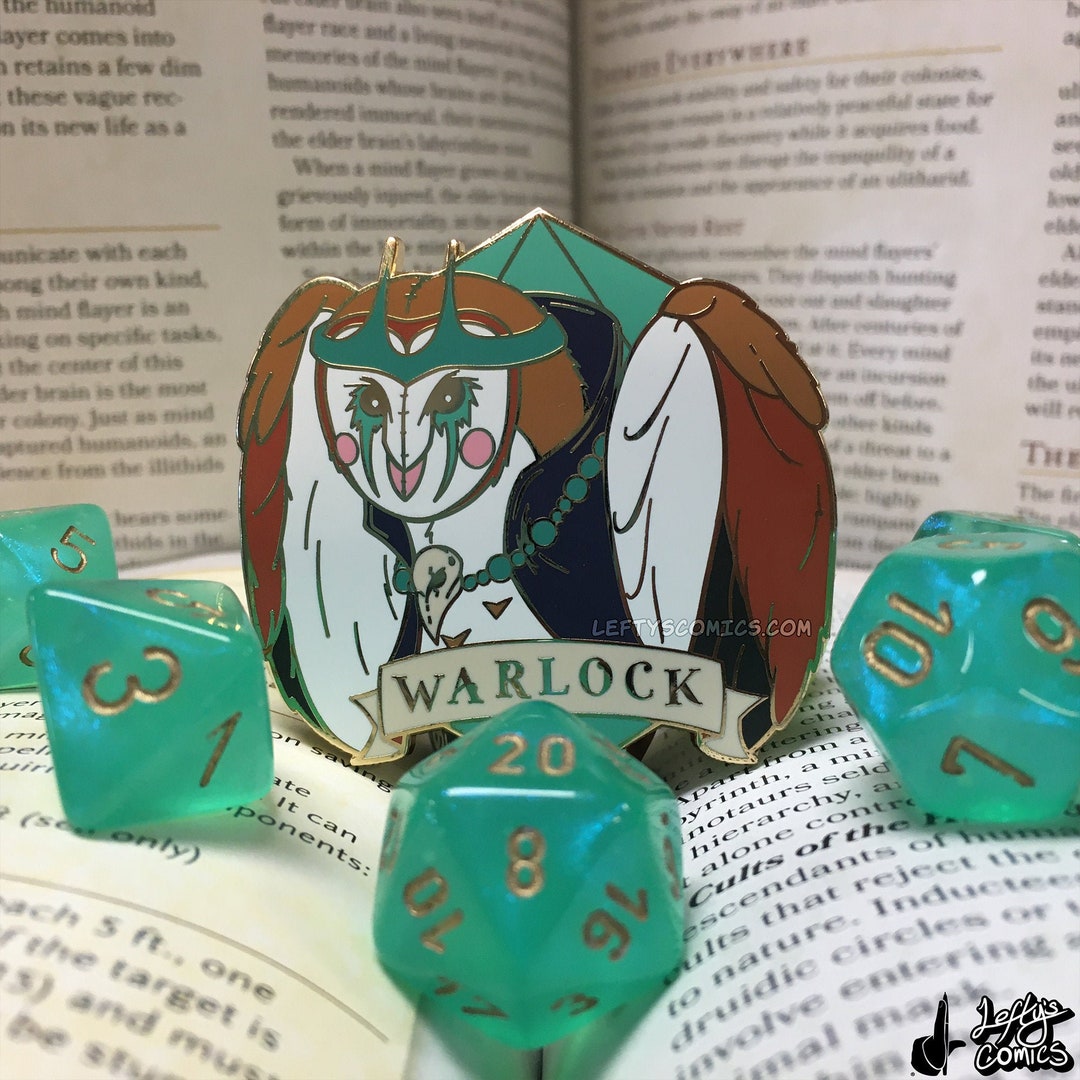 Barn Owl Warlock | Dungeons & Plushies Hard Enamel Pins - Etsy