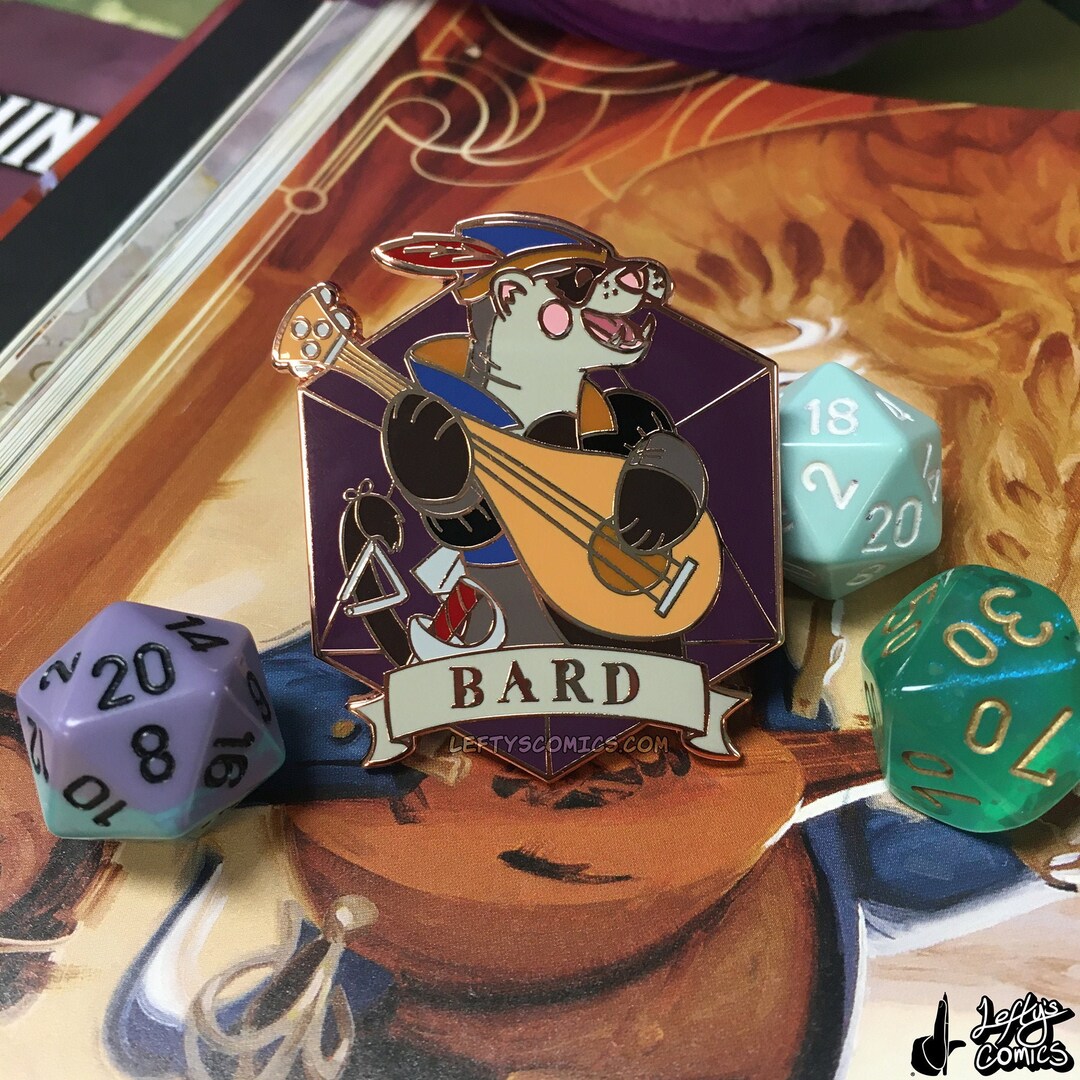 Ferret Bard | Dungeons & Plushies Hard Enamel Pins - Etsy