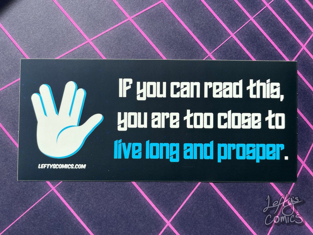 If You Can Read This You're Too Close (LLAP) - Bumper Sticker - Etsy