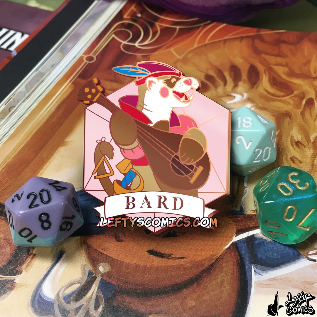Passionate Ferret Bard PRE-ORDER Dungeons & Plushies Hard Enamel Pins ...