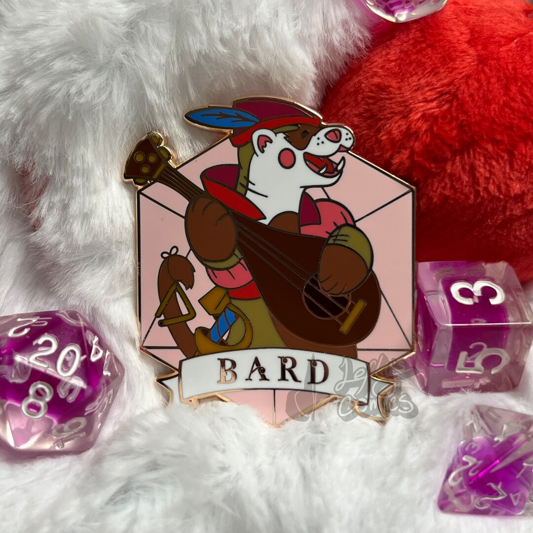 Passionate Ferret Bard Dungeons & Plushies Hard Enamel Pins - Etsy