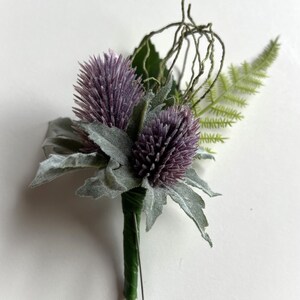 Thistle Buttonhole Scottish Thistle Boutonnières Groom Boutonnières ...