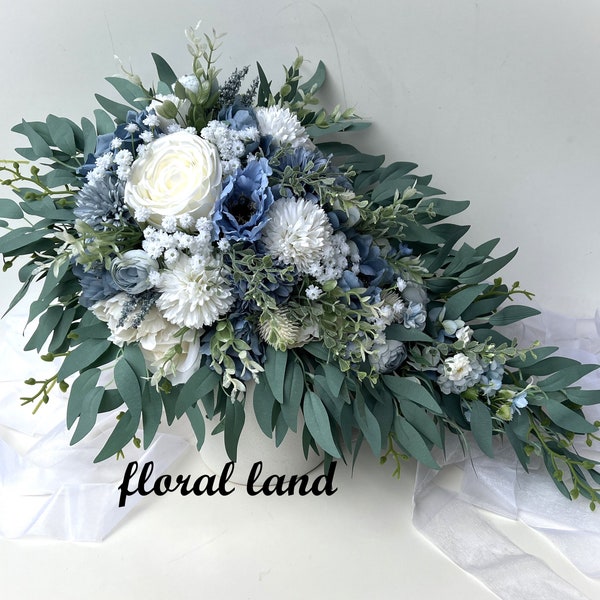 Dusty Blue Bouquet - Etsy