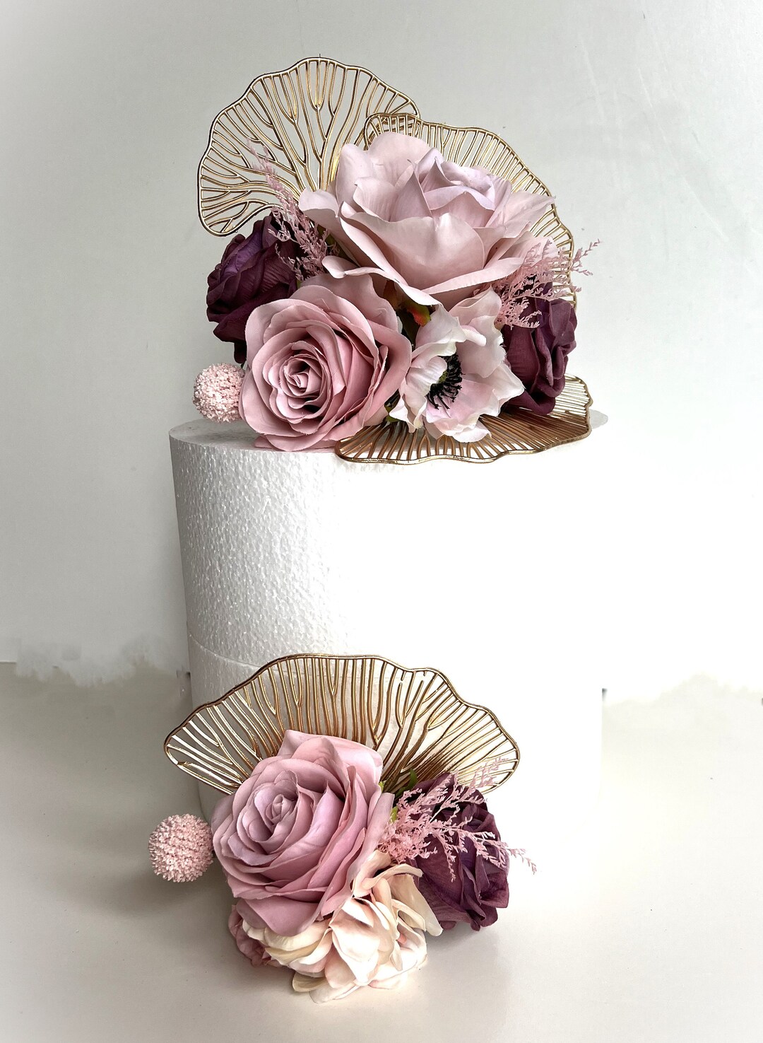 Wedding Cake Topper Cake Topper Flower Arrangement Soft Pink God Dusty ...