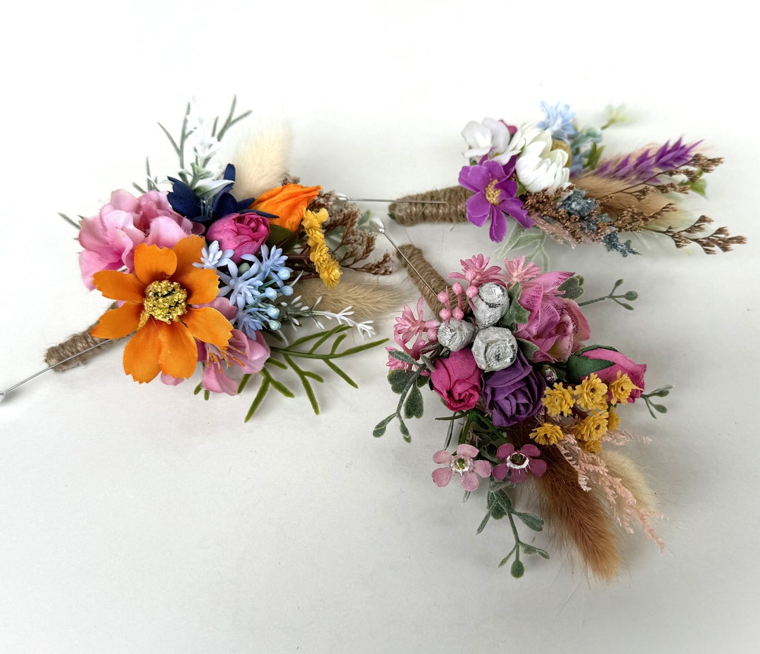 Groom Buttonhole Wedding Wildflower Boutonnières Flower Pin Weddings ...