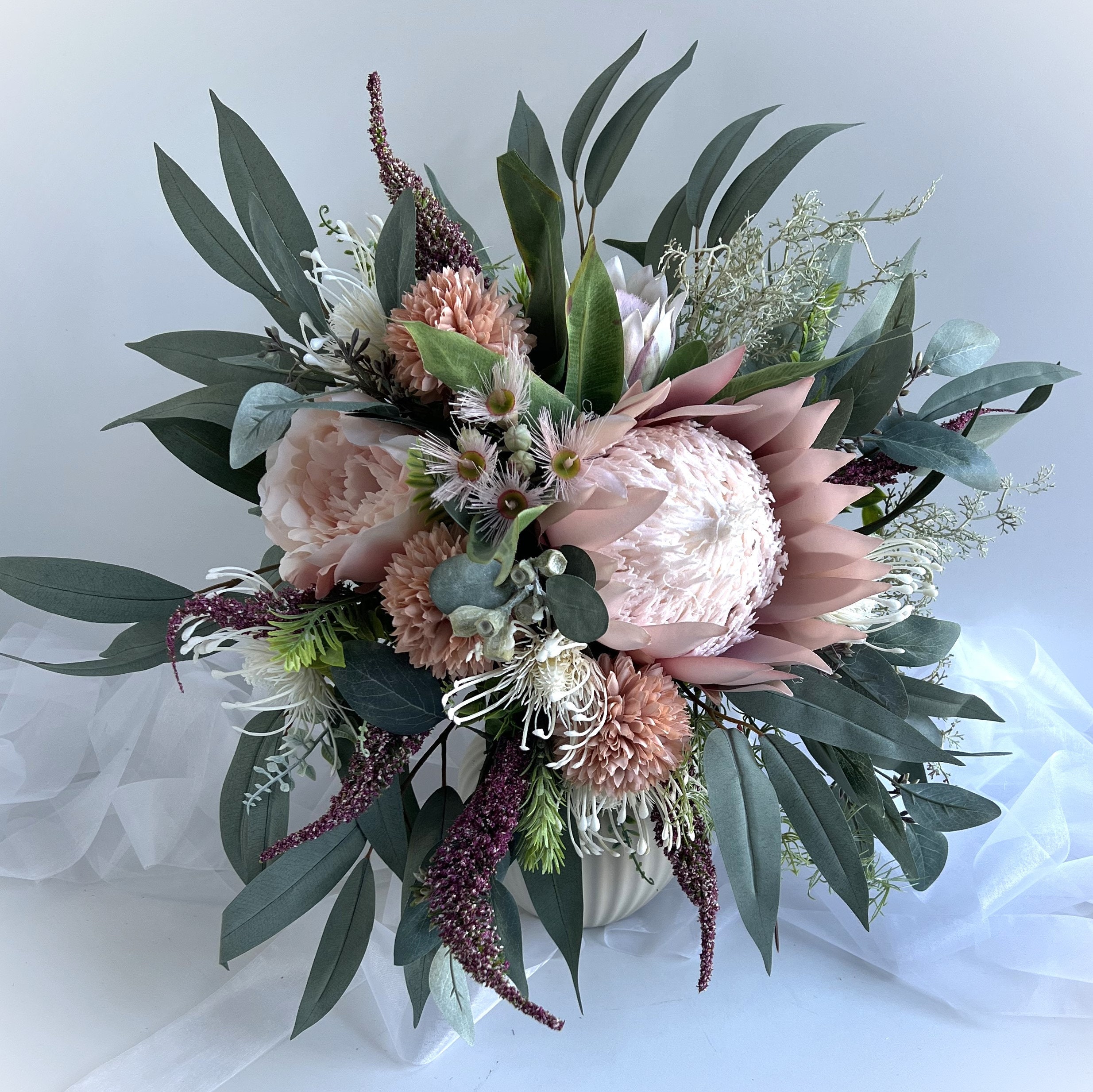 Australian Native Flower Wedding Bouquet Dusty Pink King - Etsy Australia