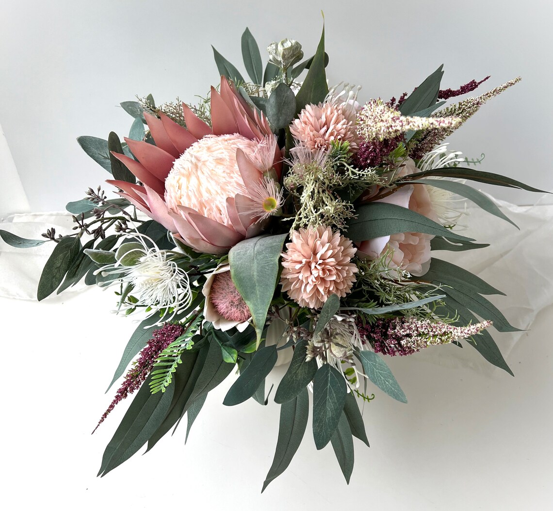 Australian Native Flowers Wedding Bouquets Dusty Pink King - Etsy