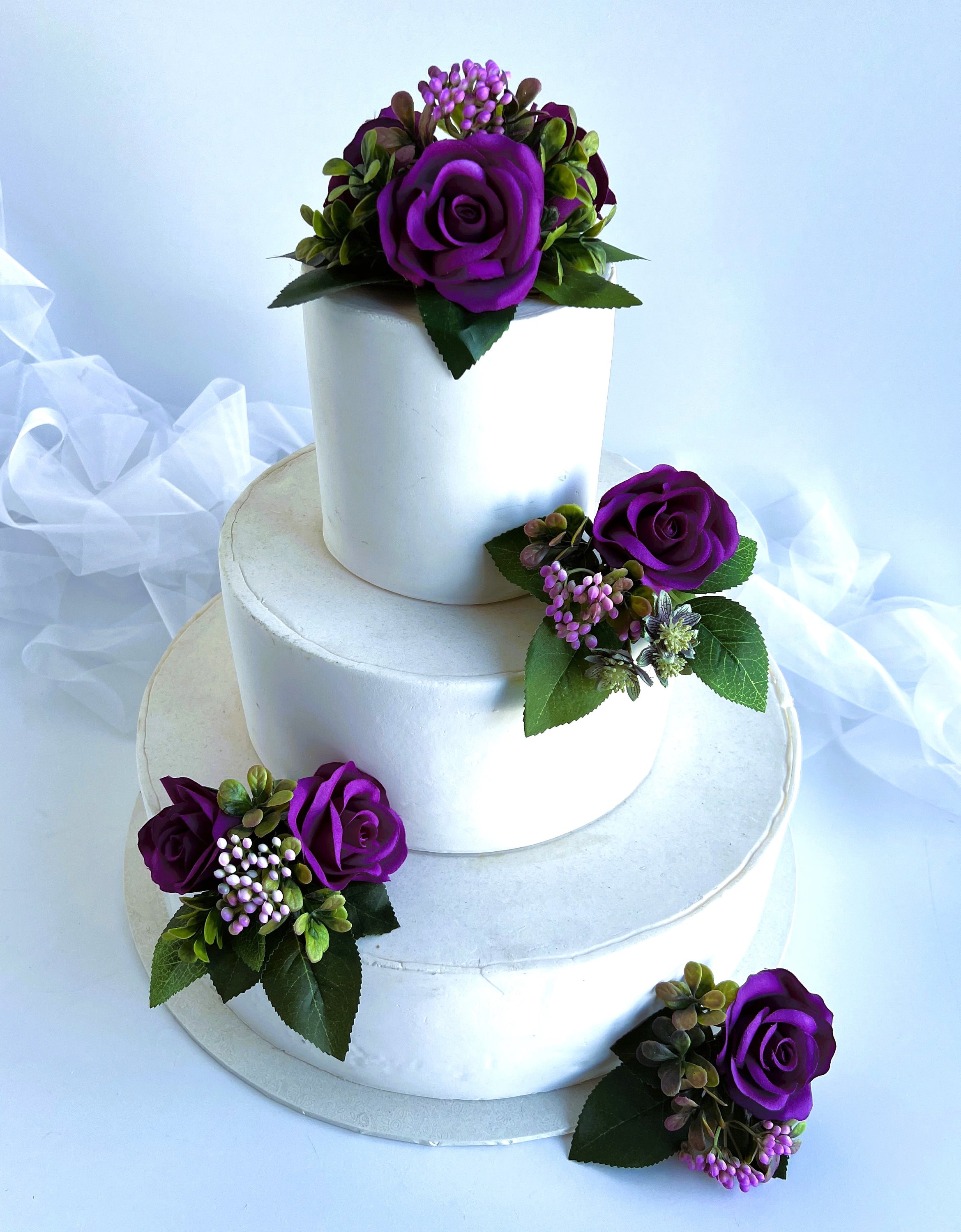 Purple Rose Wedding Cakes