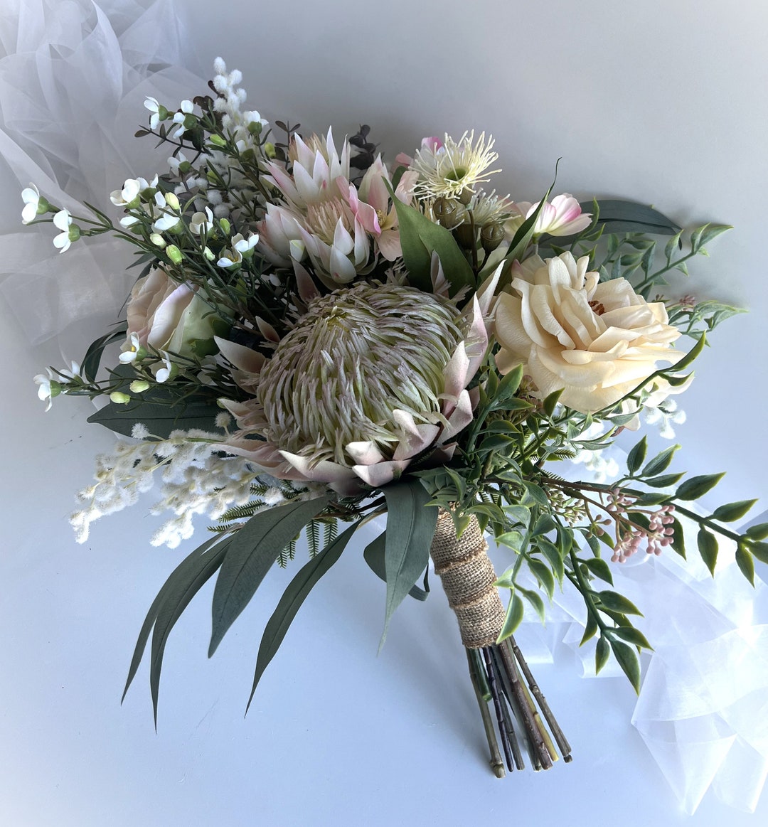 Wedding Bouquet Australian Native Flower King Protea Eucalyptus Gum ...