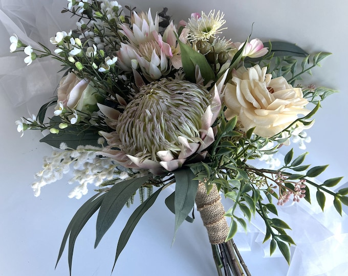 Wedding Bouquet Australian Native Flower King Protea Eucalyptus Gum ...