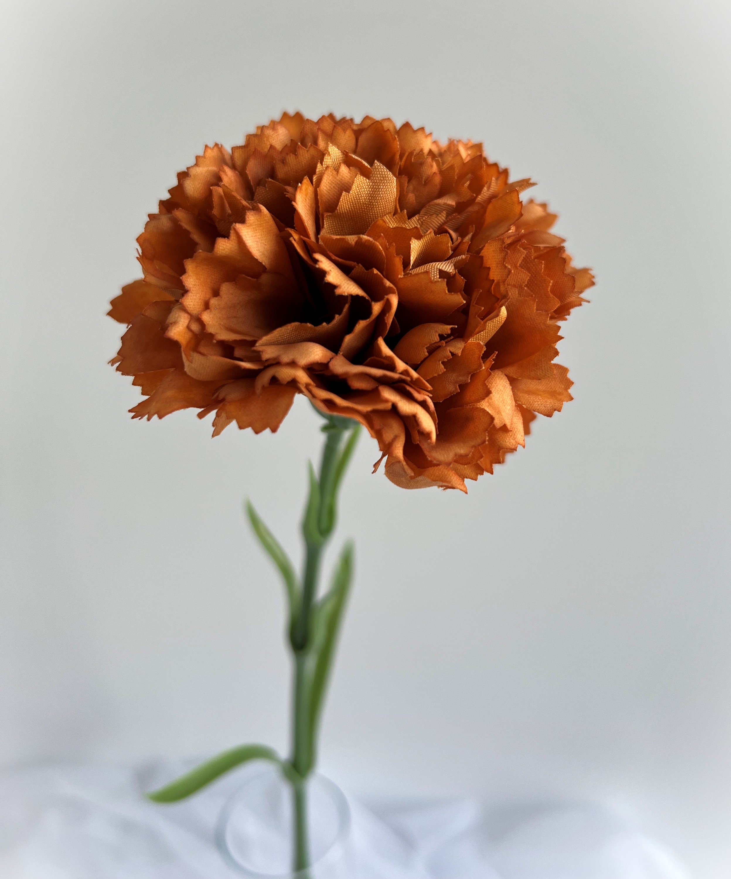 Burnt Orange Real Touch Flowers Latex Carnation Flower Stems - Etsy