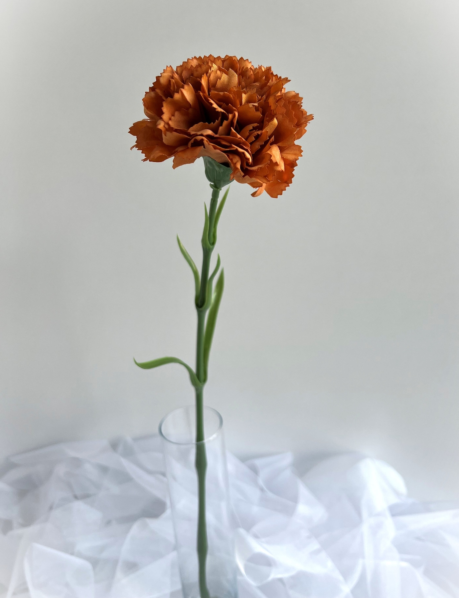 Burnt Orange Real Touch Flowers Latex Carnation Flower Stems - Etsy