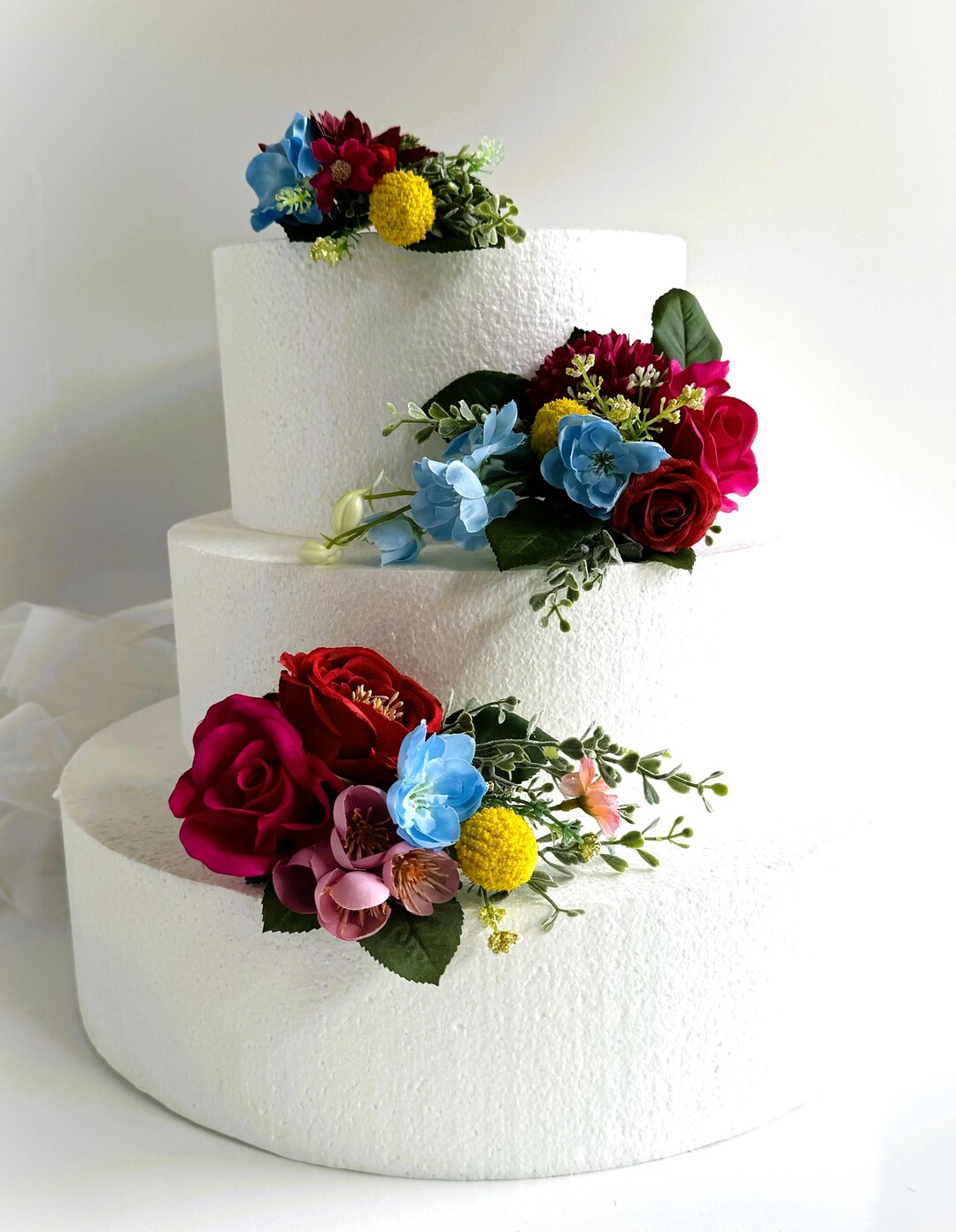 Wedding Cake Topper Flower Arrangements Wildflower Cake Toppers Bridal ...