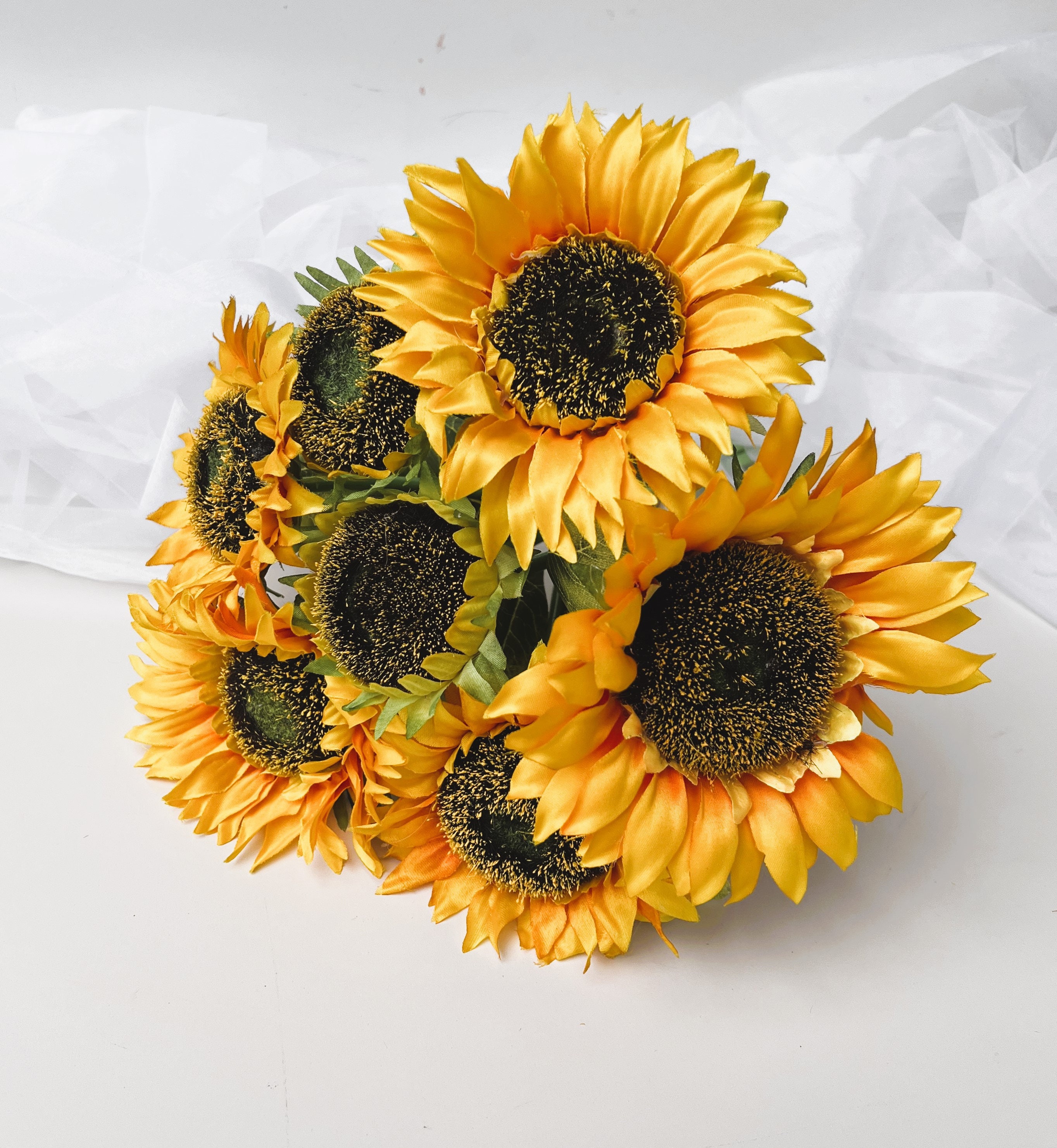 Sunflower Bouquet Bunch Wedding Bouquet Pre Made Sunflower Bouquets Artificial Sunflowers Rustic Wedding Flowers 7 Head Bridal Bouquet Bunch Etsy UK