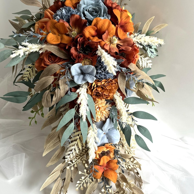 Dusty Blue Bouquet - Etsy