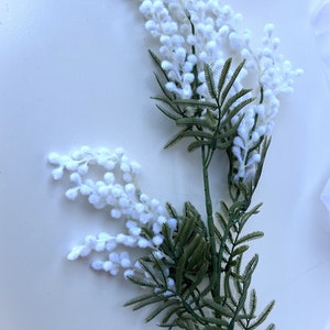 Australian Native Flower White Wattle Flowers Wattles Stem Faux Silk ...