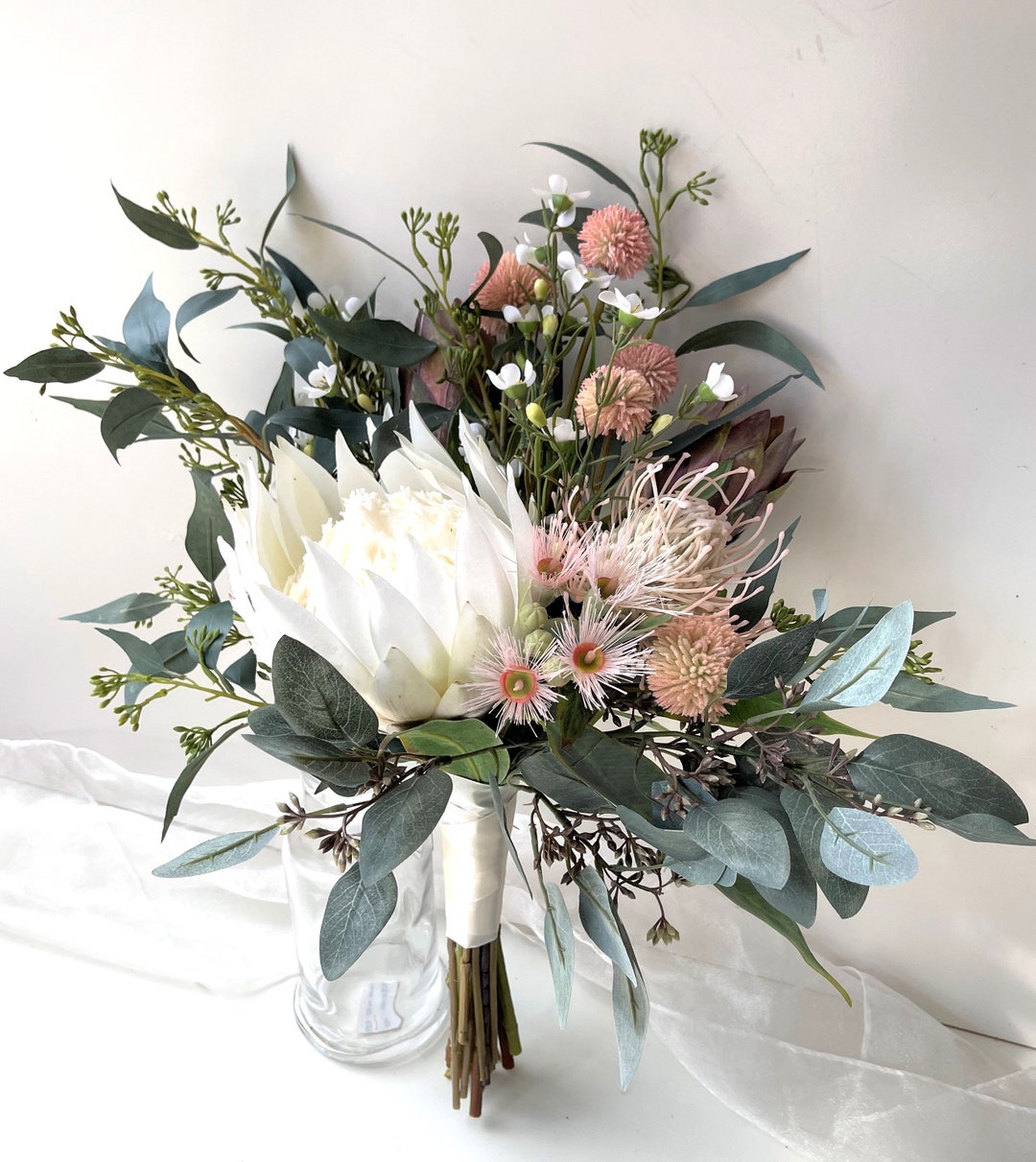 Australian Native Flower Wedding Bouquet Bridal Flowers White King ...