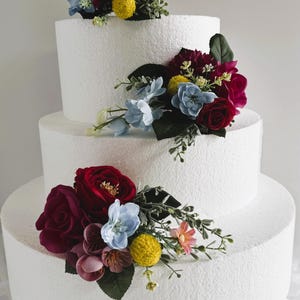 Wedding Cake Topper Flower Arrangements Wildflower Cake Toppers Bridal ...