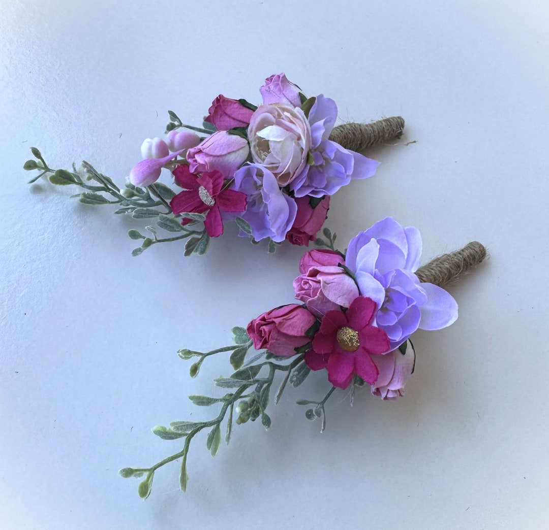 Wedding Buttonhole Grooms Boutonnières Flowers Groomsmen Buttonholes ...