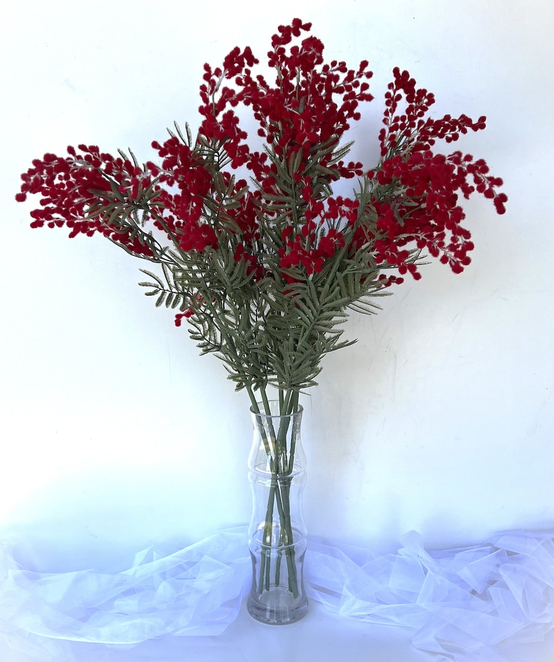 Australian Native Flower Red Wattle Flowers Wattles Stem Faux Silk ...