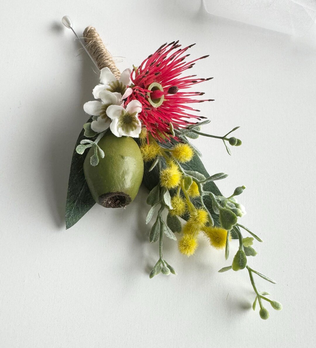 Red Gum Blossom Boutonniere: Australian Native Wedding Flowers - Etsy ...