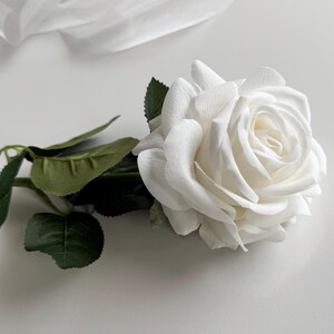 Real Touch White Rose Stem Latex Fresh Touch Pure White Roses ...