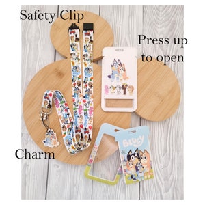 Bluey Disney Lanyard / Keychain / Lanyard Badge Holder / Matching ...