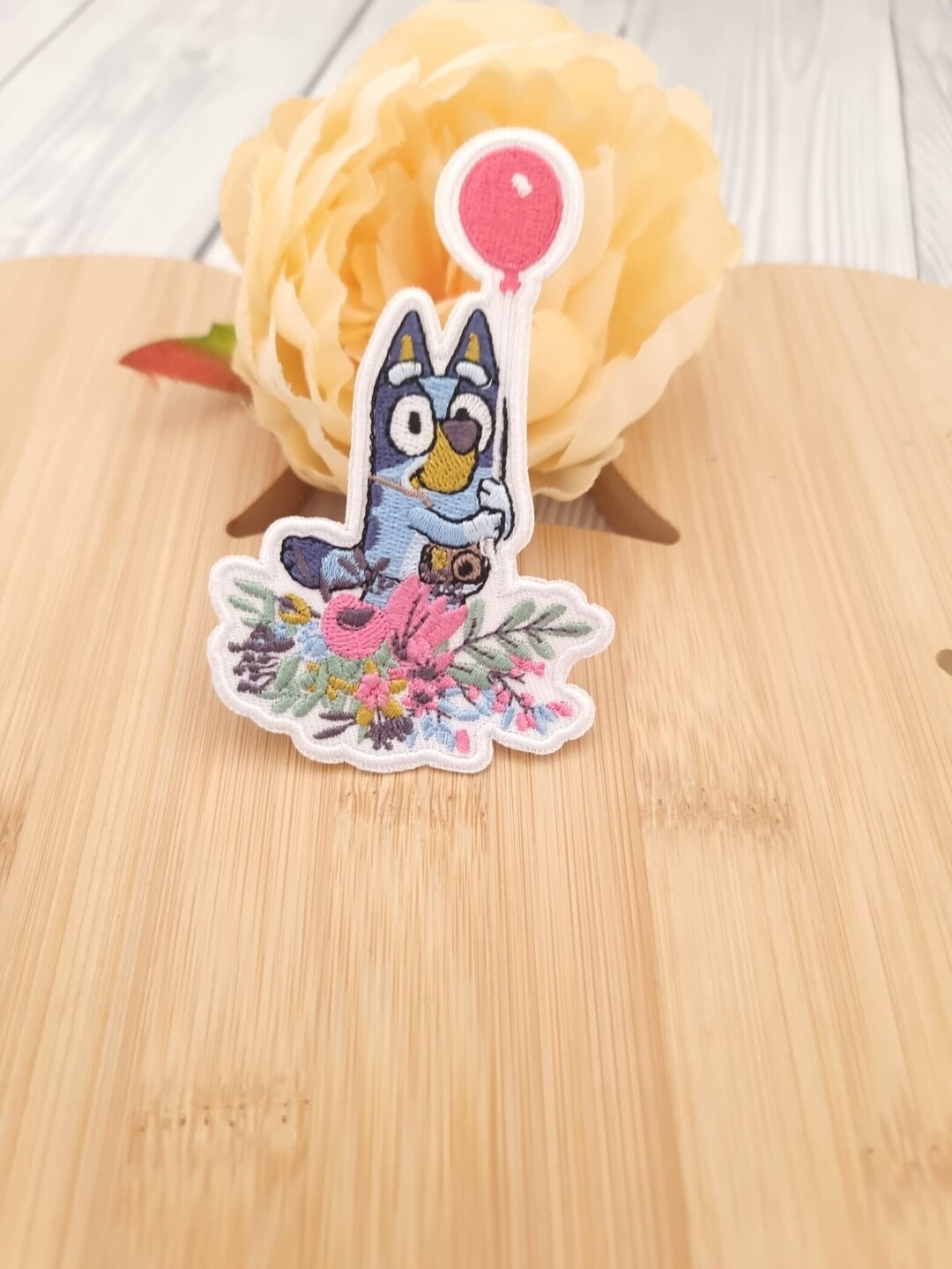 Bluey Balloon Flower Camera Patch Disney Patches Embroidered Patch ...