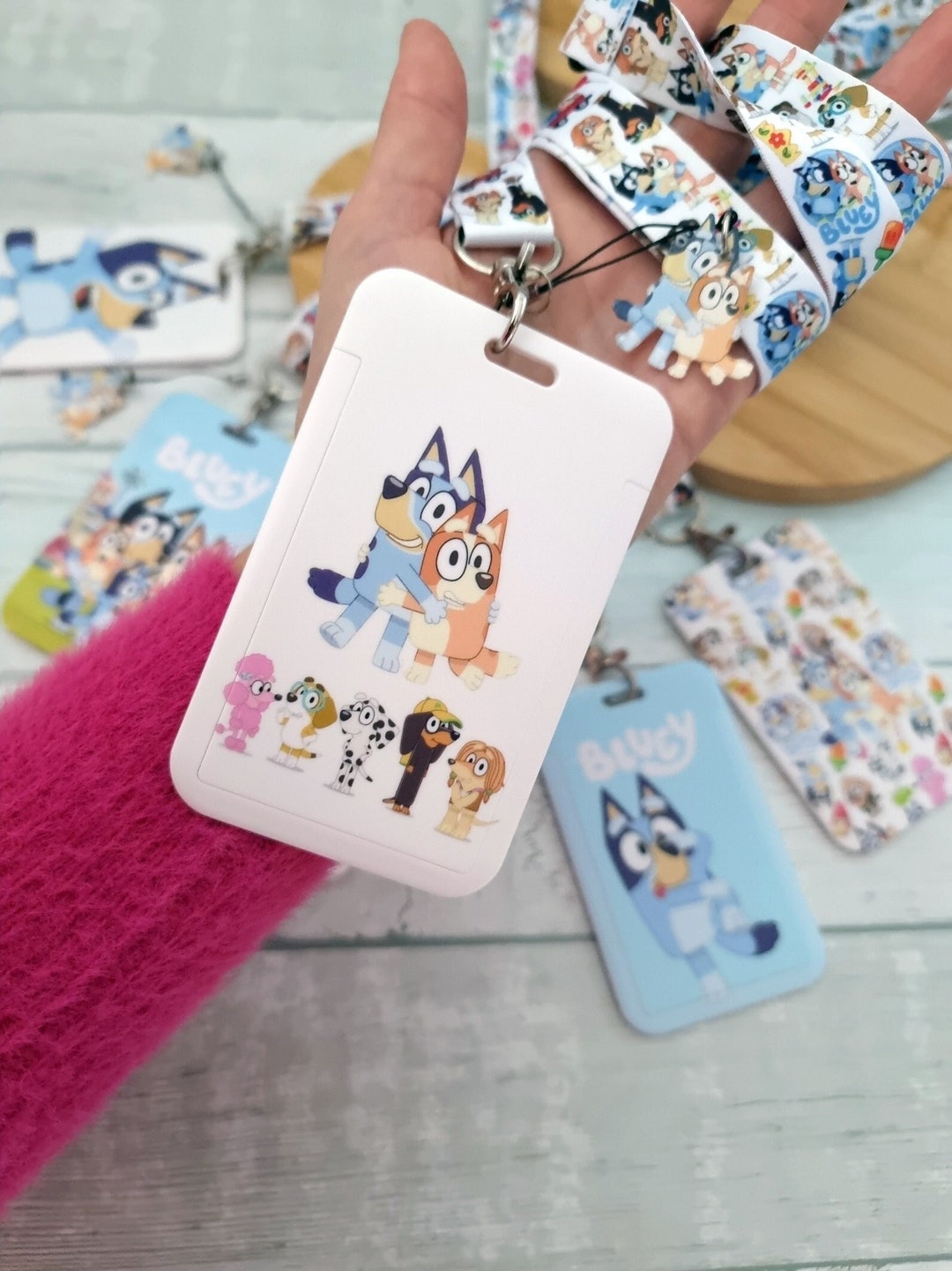 Bluey Disney Lanyard / Keychain / Lanyard Badge Holder / - Etsy