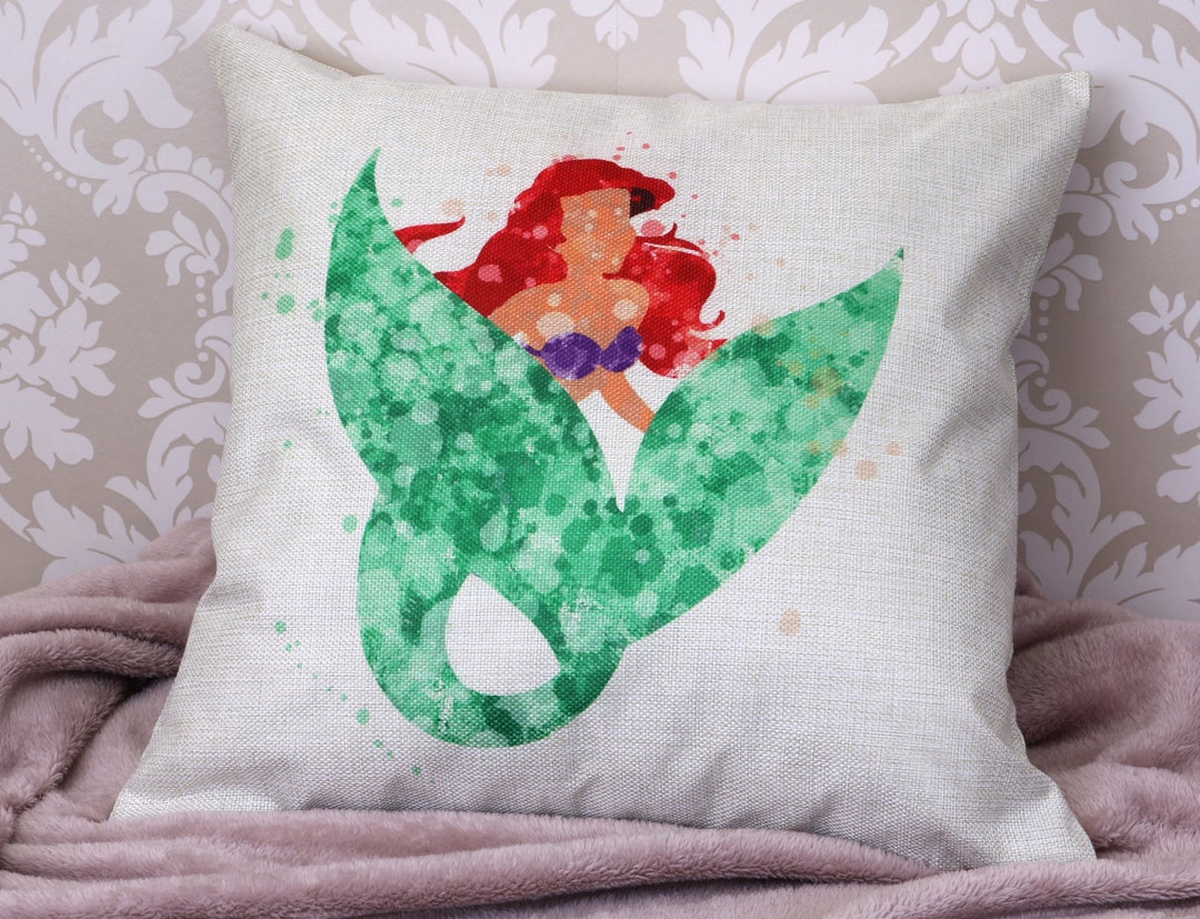 The Little Mermaid Ariel Princess Inspired Cushion Cover Throw Pillow ...