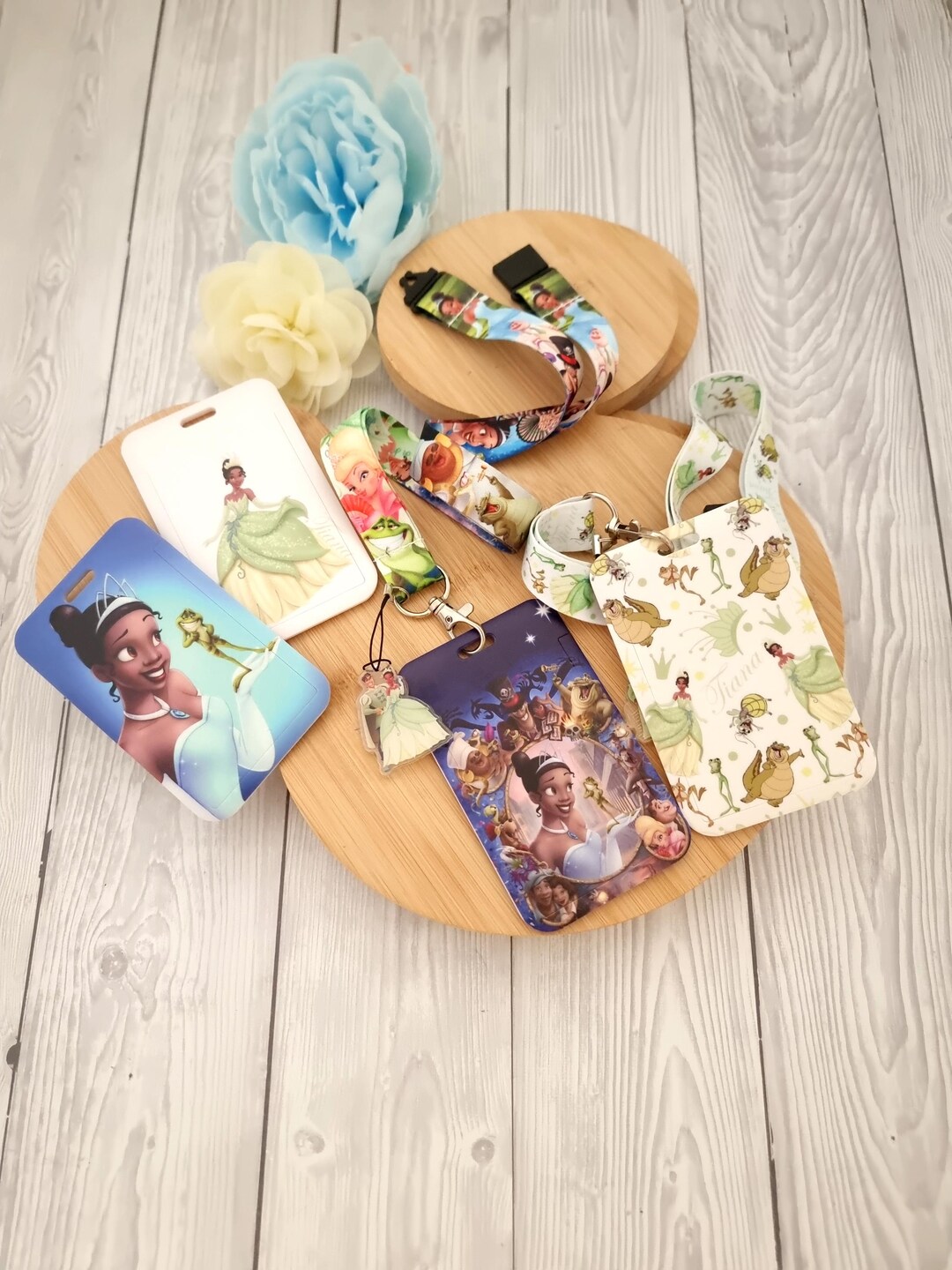 Princess Tiana Disney Character Lanyard Keychain Badge Holder With ...
