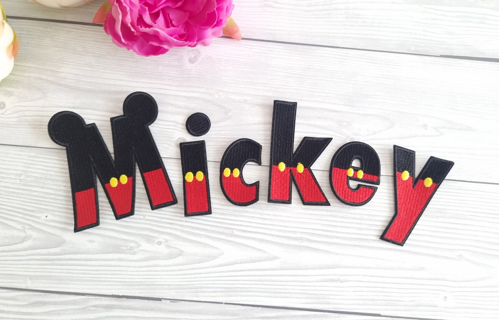 Mickey Mouse Alphabet Letter Disney Patches Embroidered Patch - Etsy