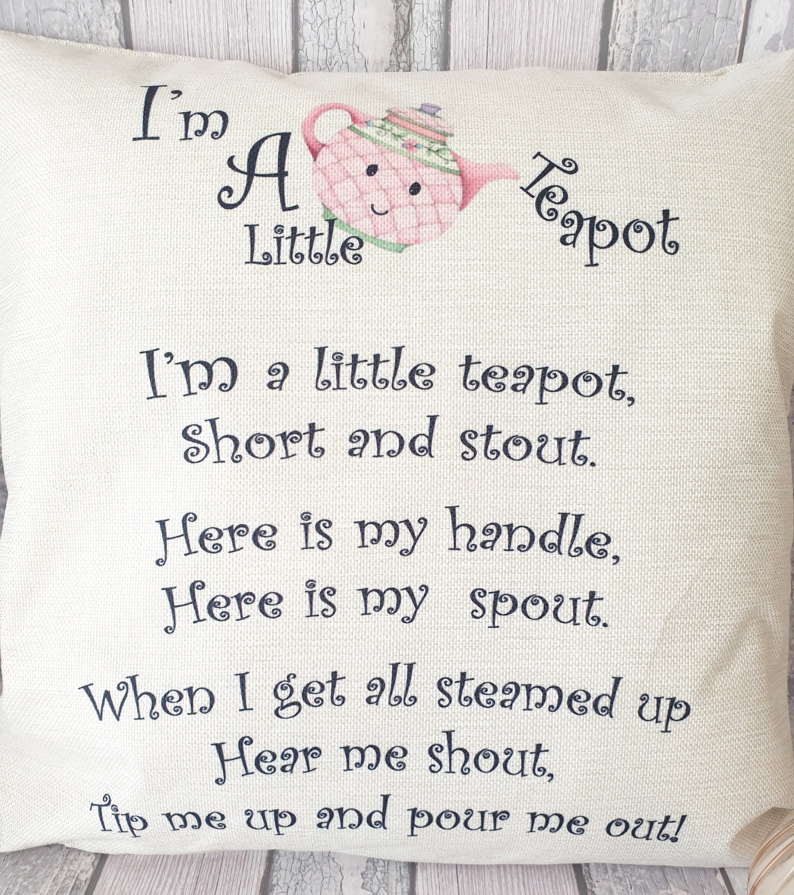 Nursery Rhyme Inspired I'm a Little Teapot Pillow Baby - Etsy