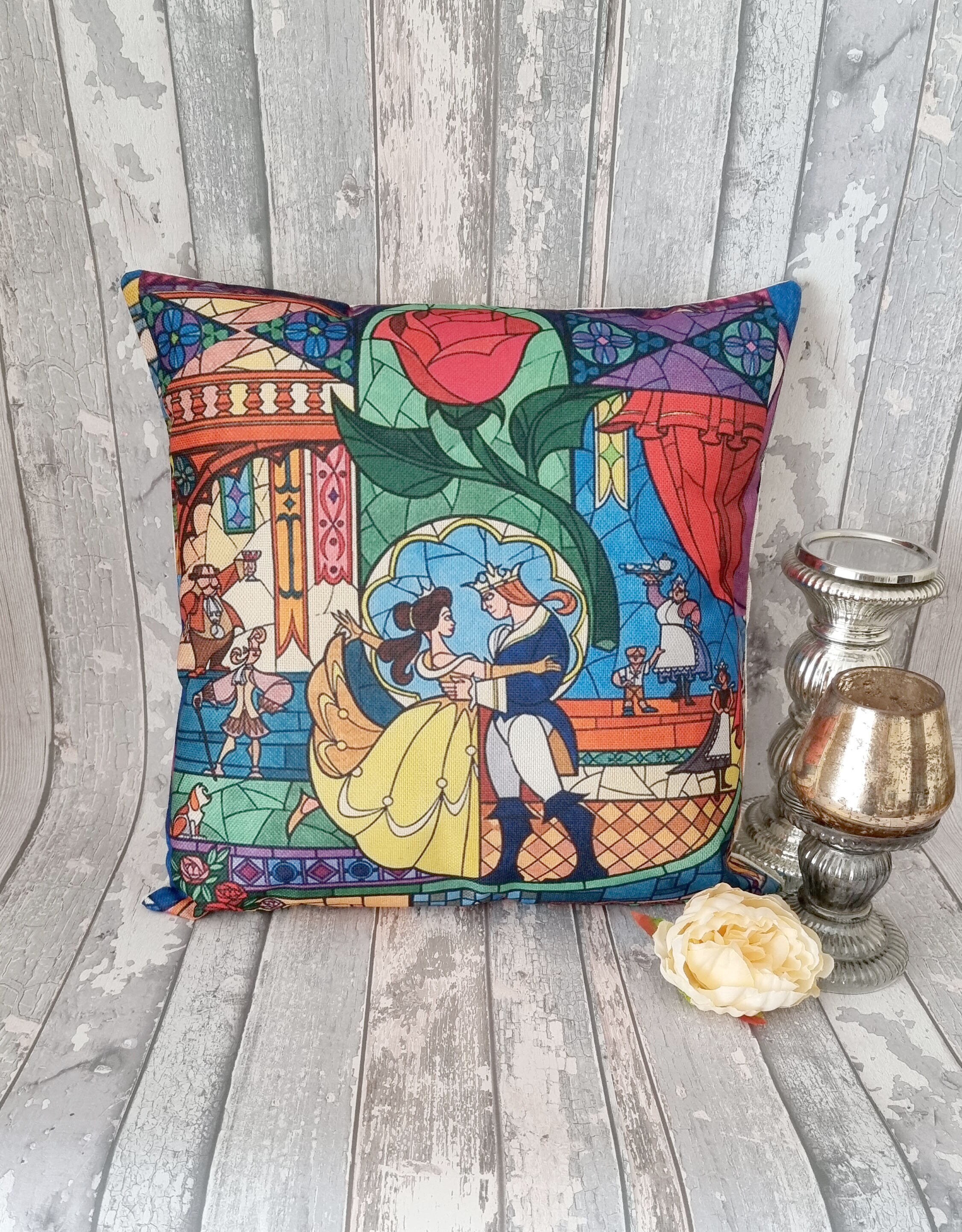 Princess Belle Beauty and the Beast Stain Glass Inspired - Etsy UK
