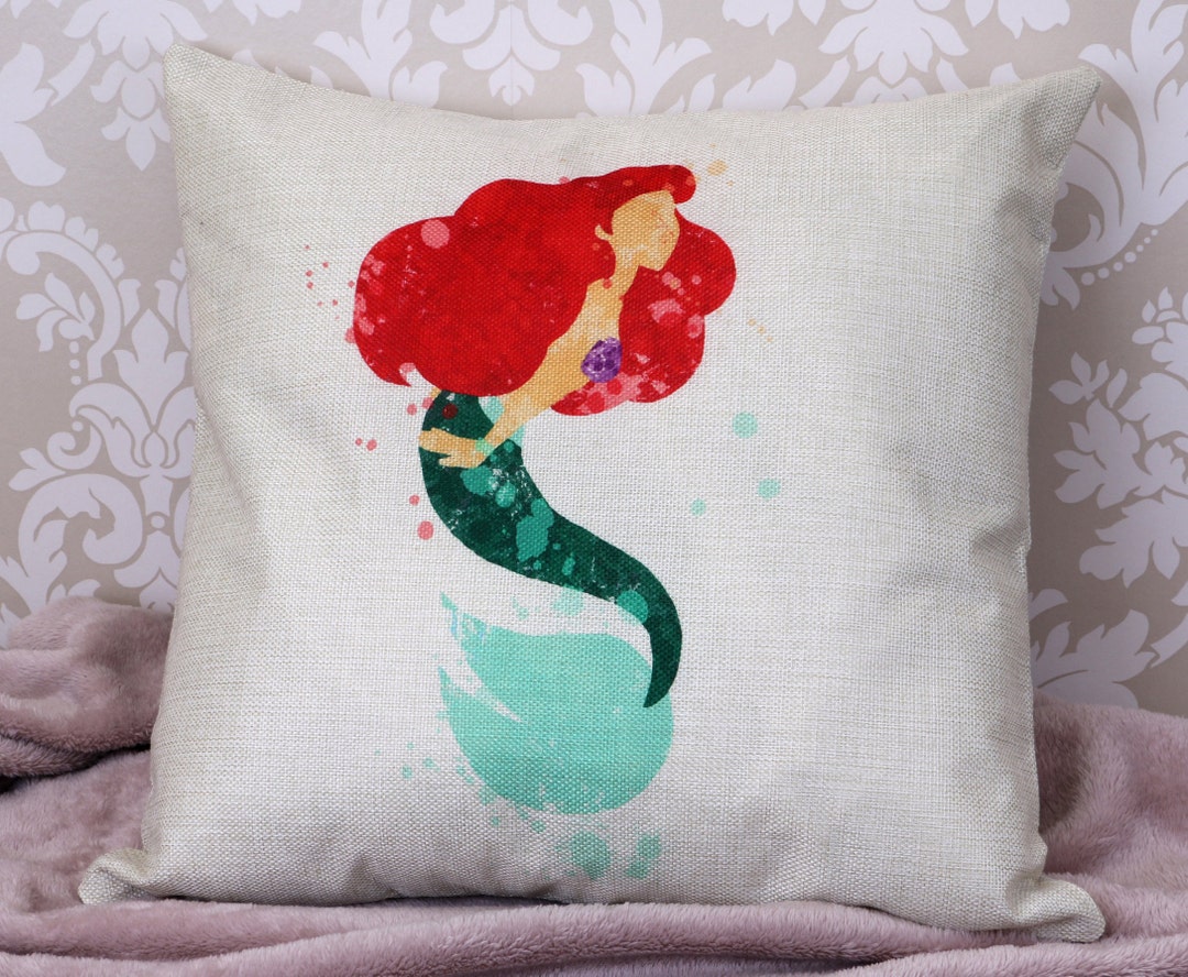 The Little Mermaid Ariel Princess Inspired Cushion Cover Pillow Case 45 ...
