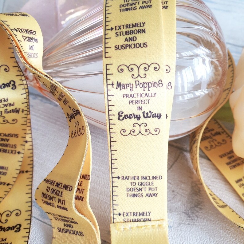 Mary Poppins Yellow Measuring Tape Practically Perfect Click | Etsy UK