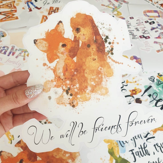 Disney The Fox And The Hound Quote We Will Be Friends Etsy