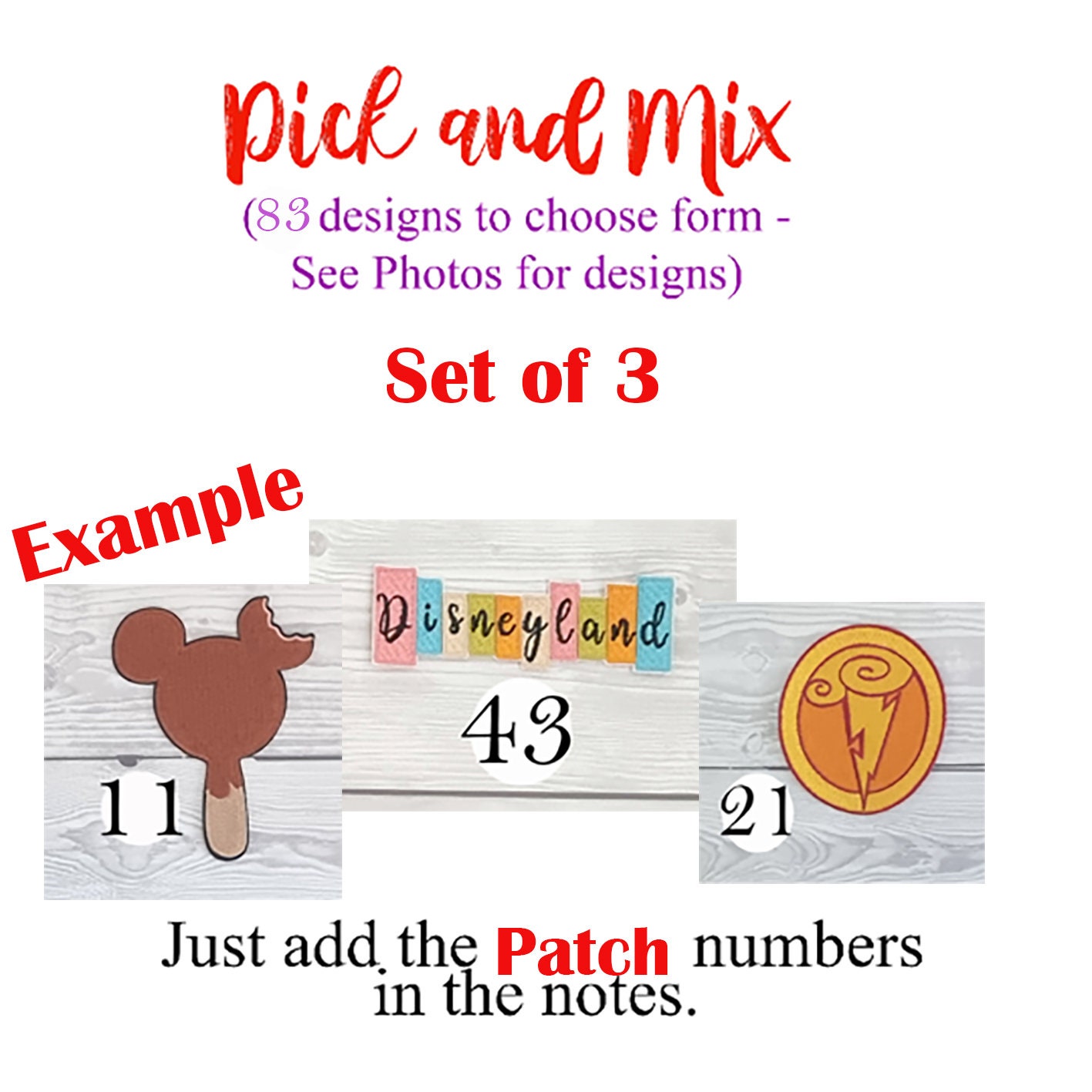 Pick and Mix Disney Patches Embroidered Patch / Iron on Patch - Etsy
