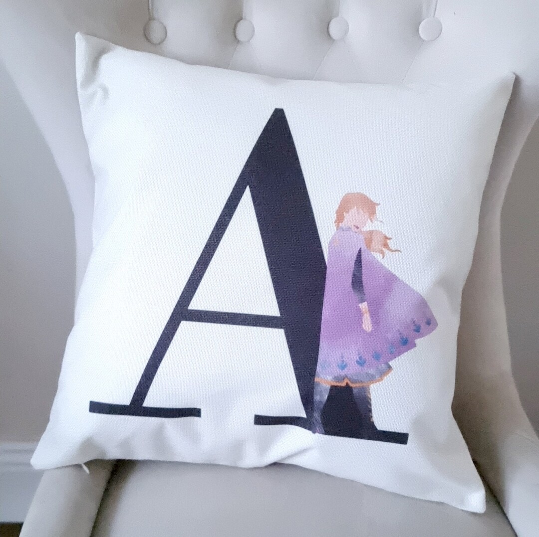Princess Anna Frozen " Letter A " Disney Cushion Cover Throw Pillow ...