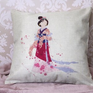 Mulan Splash Art Inspired Princess Cushion Cover 45cm by 45cm - Etsy