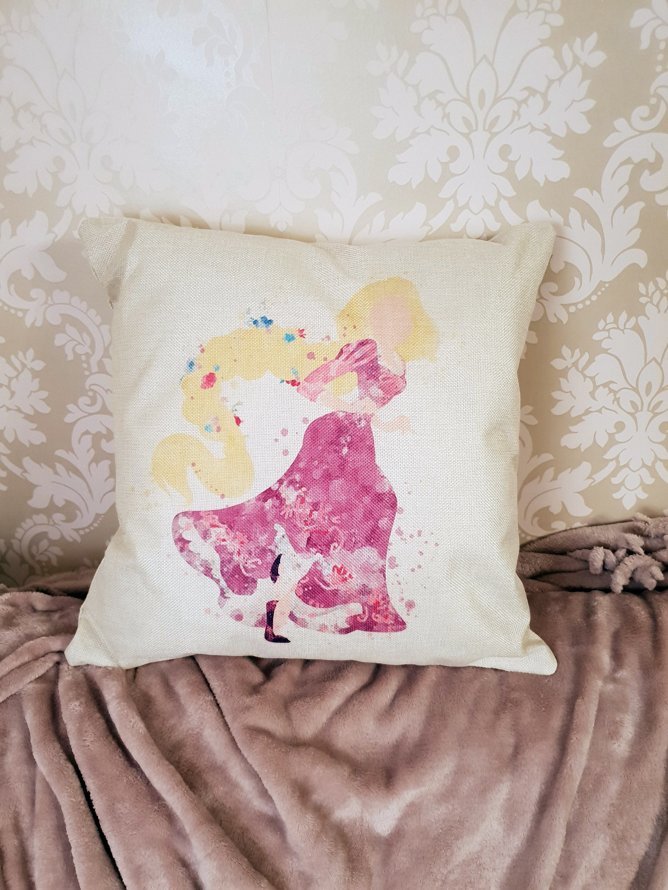 Princess Rapunzel Tangled Disney Inspired Throw Pillow Throw - Etsy