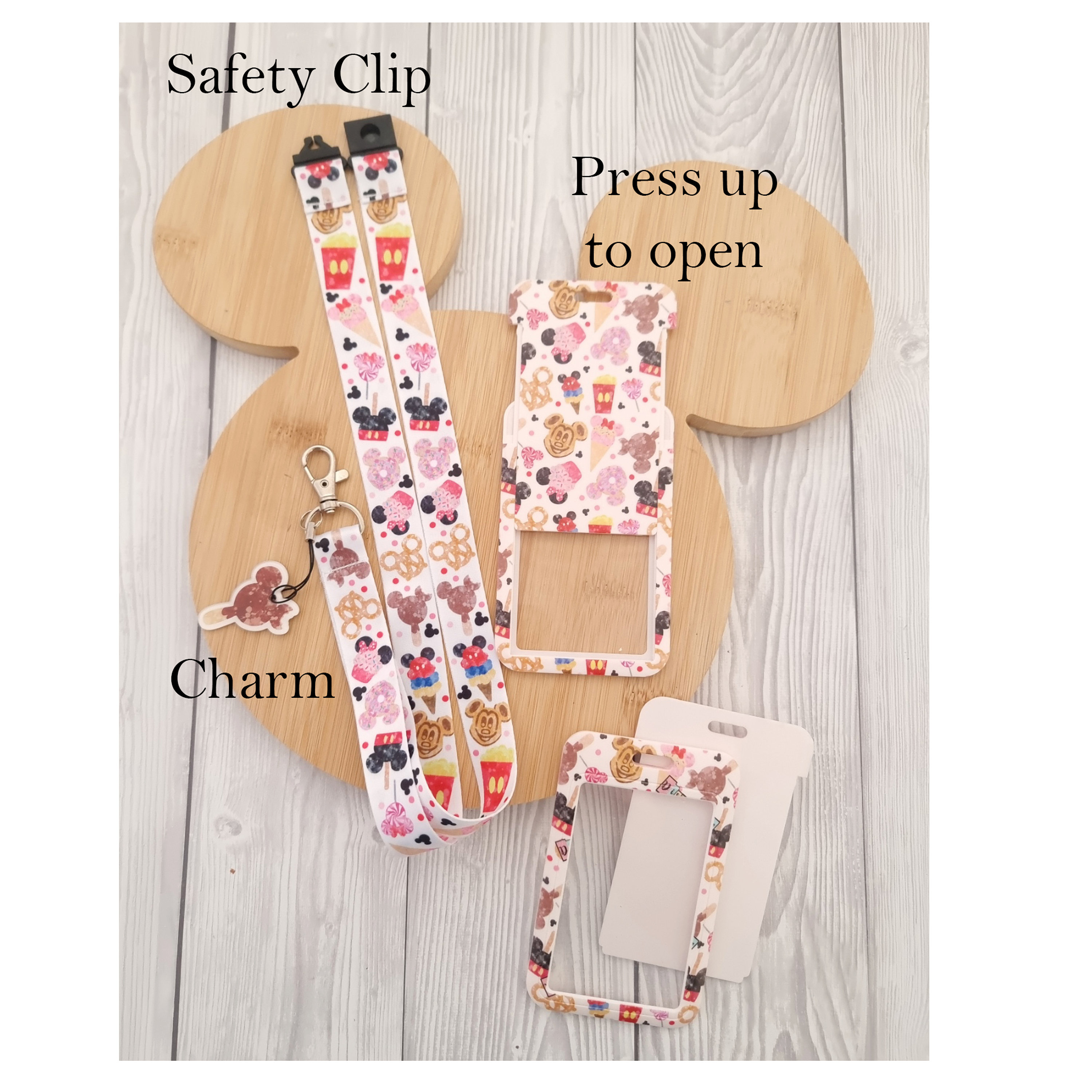Disneyland Snack Food Ice-cream Cupcake Doughnut Lanyard / Keychain ...