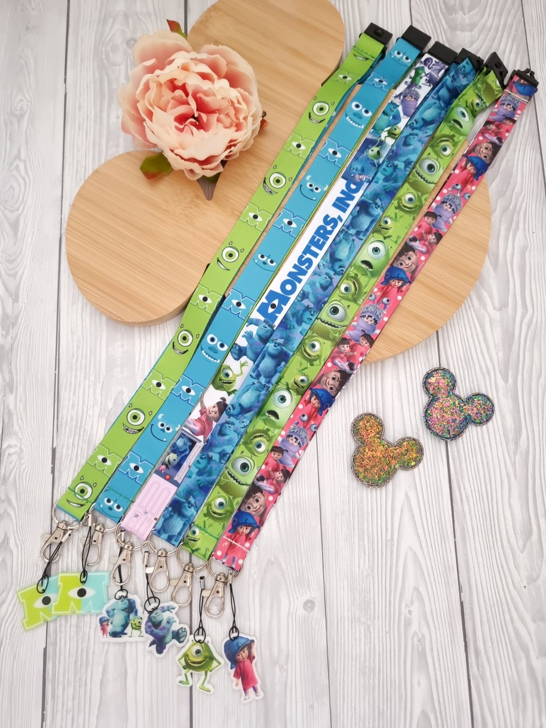 Disney Pixar Monsters Inc Sully Mike Boo Lanyard / Keychain / Badge ...