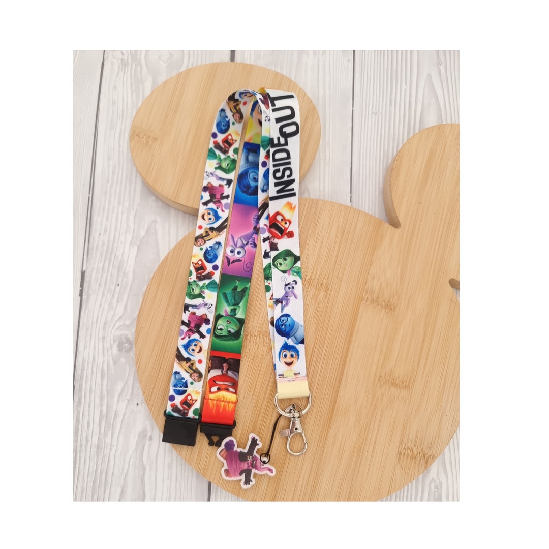 Disney Inside Out Joy Sadness Envy Anger Fear Lanyard / Keychain ...
