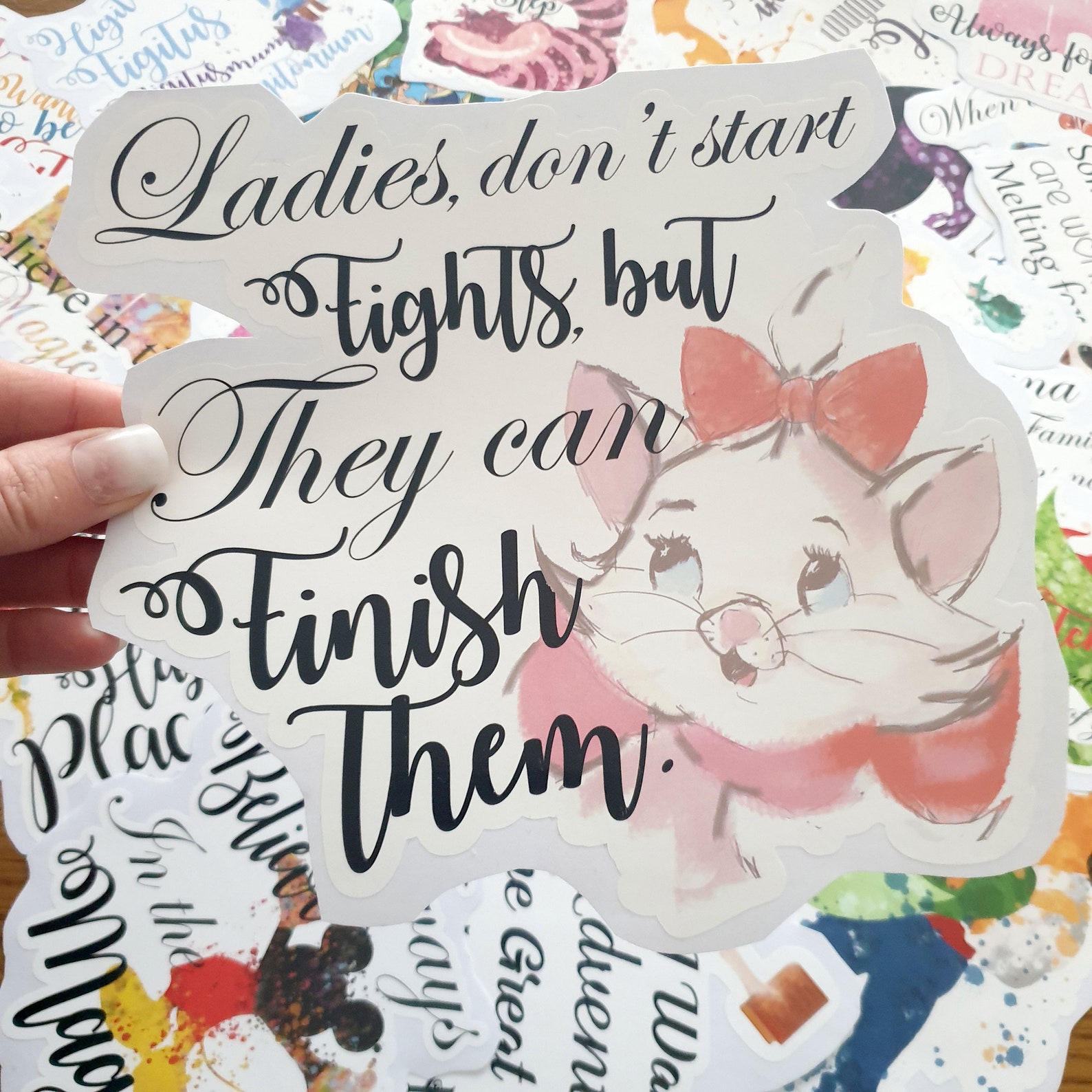 Disney Aristocats Marie Quote Ladies Dont Start Etsy