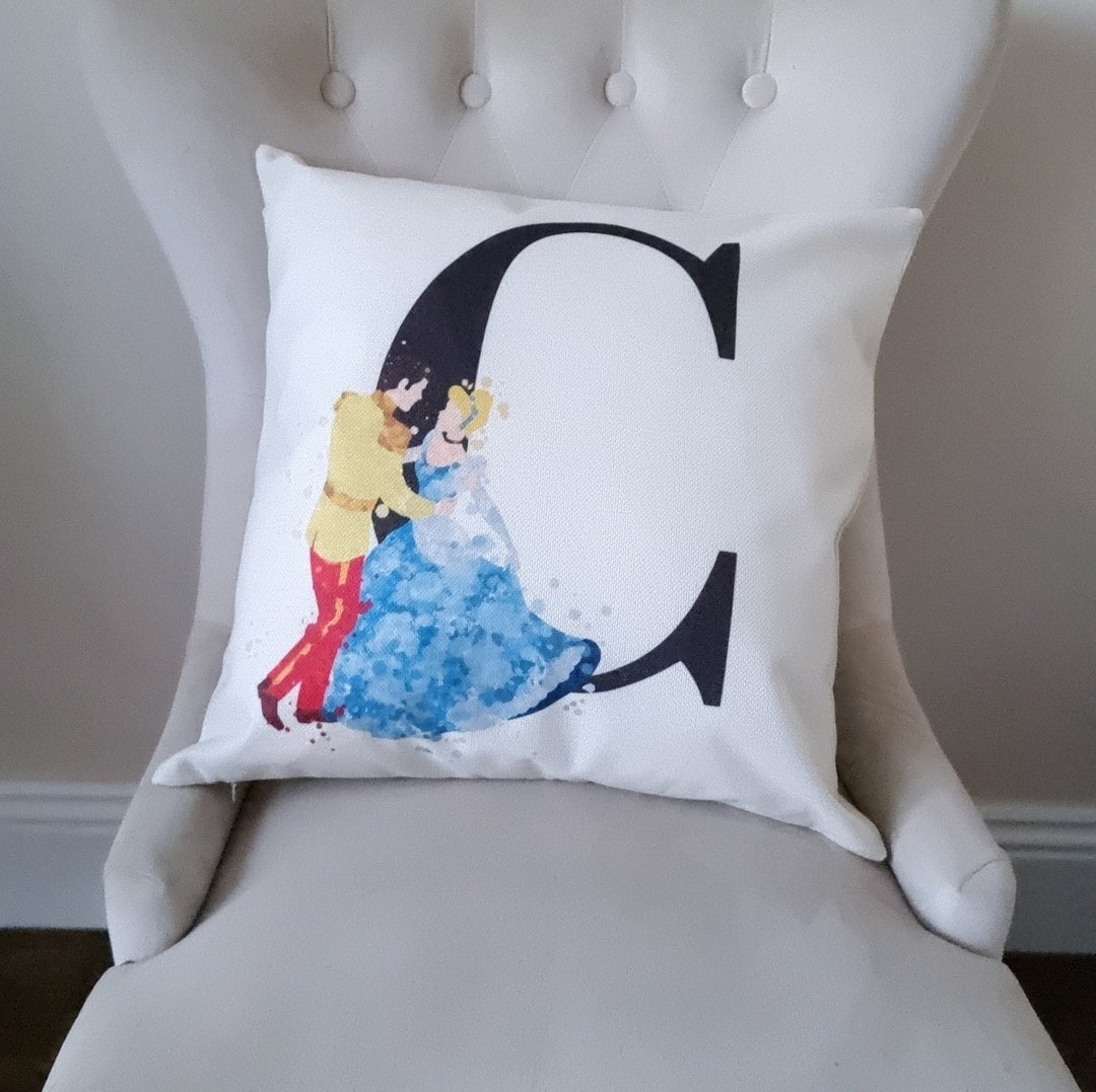 Cinderella Splash Art Inspired Letter C Princess and Prince Charming ...