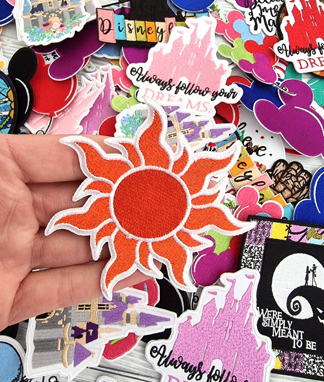 Rapunzel Tangled Sun Character Pick and Mix Disney Patches Embroidered ...