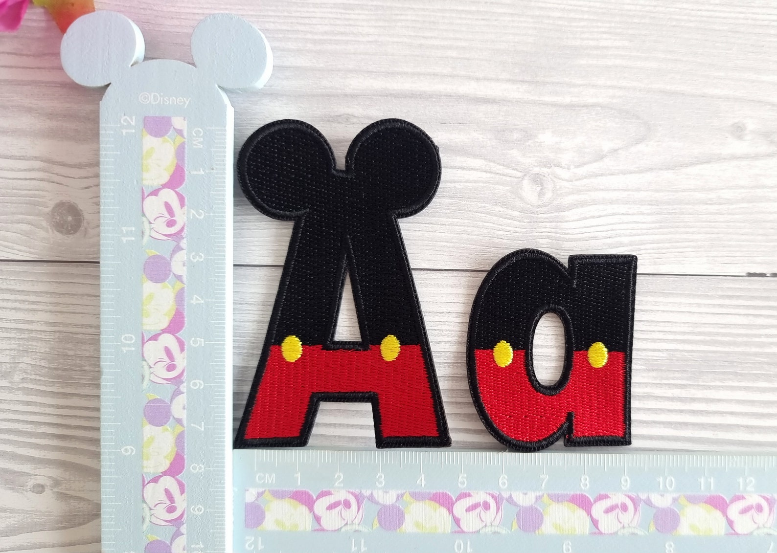 Mickey Mouse Alphabet Letter Disney Patches Embroidered Patch - Etsy