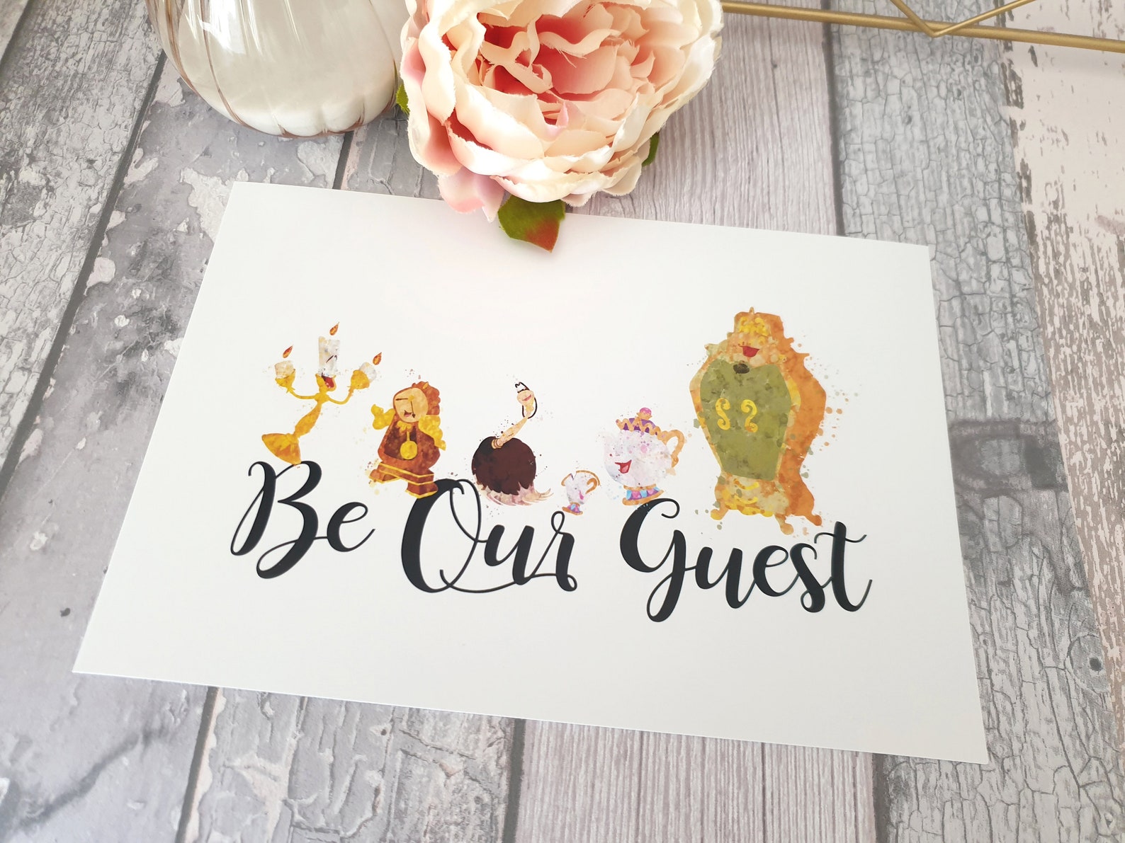 Disney Beauty and the Beast Quote Be Our Guest / | Etsy
